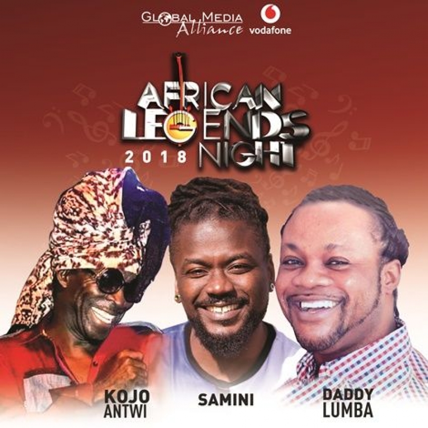 Kojo Antwi, Daddy Lumba, Samini for Vodafone African Legends Night – Frontpage Ghana